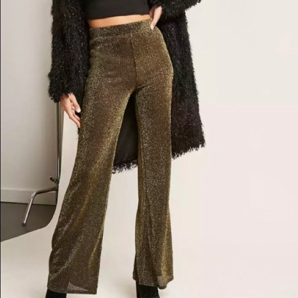 Forever 21 | Pants & Jumpsuits | Shimmer Flare Leg Plus Size Pants ...